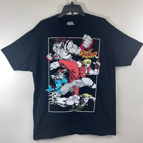 Street Fighter | Shirts | Street Fighter Throwback Graphic Black Tee ...